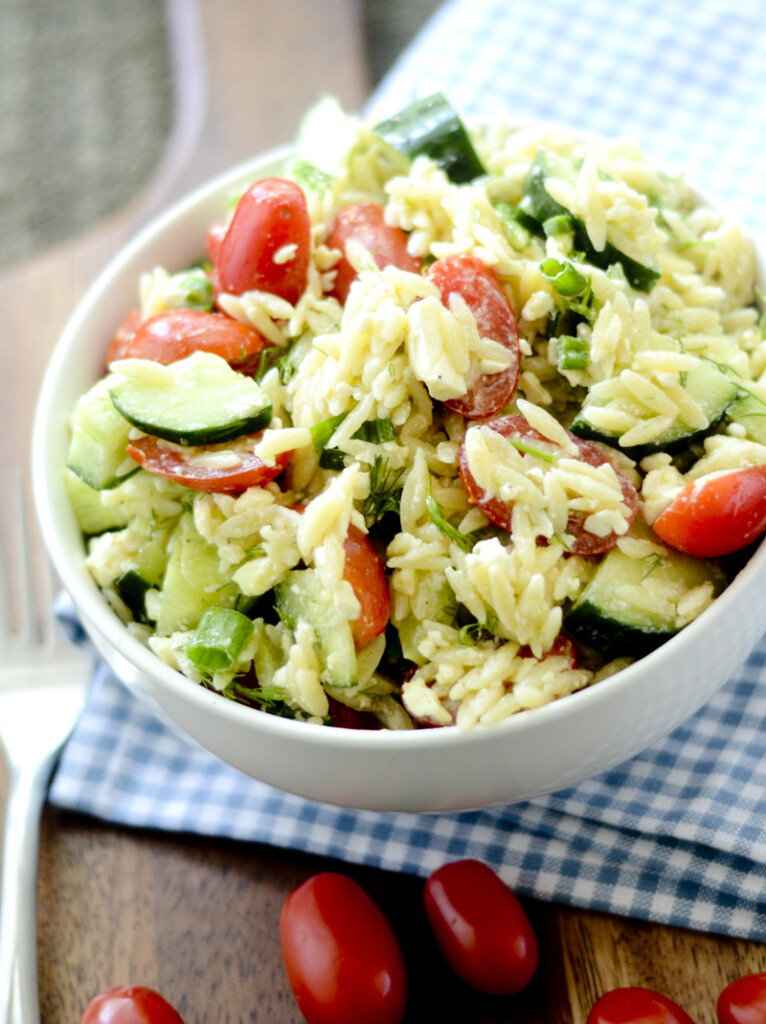 Greek Orzo Salad with Mustard-Dill Vinaigrette Bobby Flay - Recipe Diaries