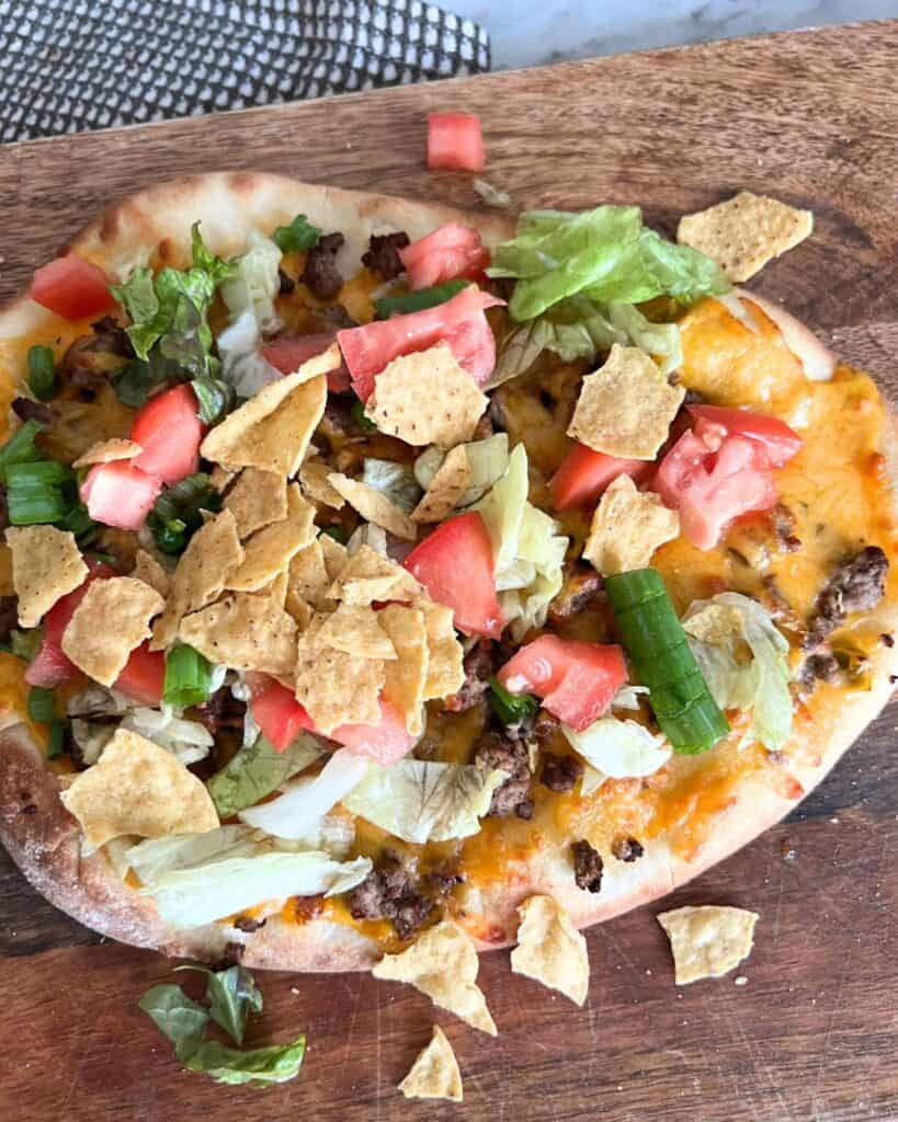 Grilled Taco Pizza - Recipe Diaries